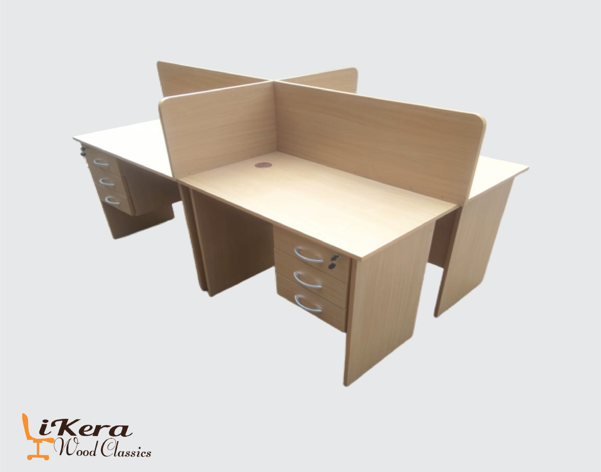 4-Way Workstation Desk | Wood classics