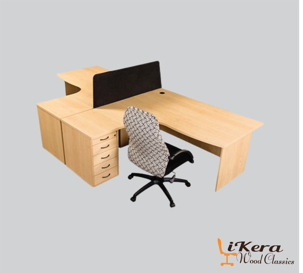 2-way L-shaped workstation desk | Wood classics